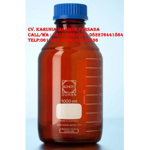 Duran Laboratory Bottle Amber Borosilicate Glass with Screw 1000 ml ...