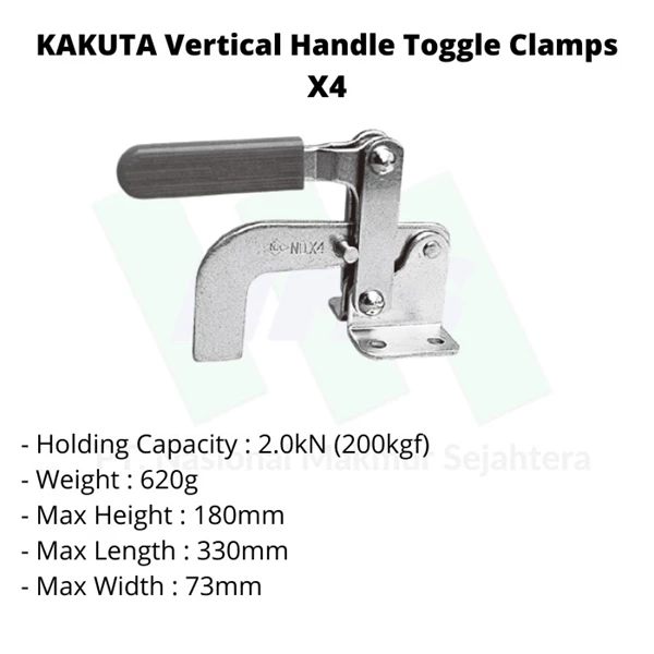 Toggle Clamps Kakuta Vertical Handle 2.0Kn | Nasional Makmur Sejahtera