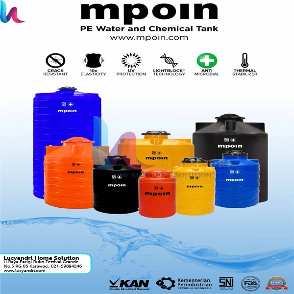 Tangki Air MPOIN PLUS 300 Tall Toren Tandon 300 Liter | Lucyandri Home ...