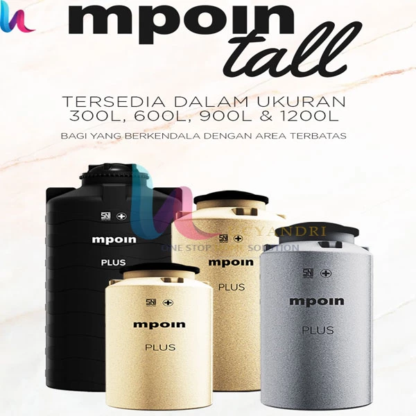Tangki Air MPOIN PLUS 300 Tall Toren Tandon 300 Liter | Lucyandri Home ...