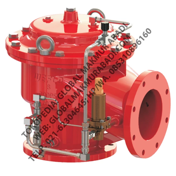 WEFLO ANGLE FIRE PUMP RELIEF VALVE FLANGE END ANSI 150 FIG F1329 ...