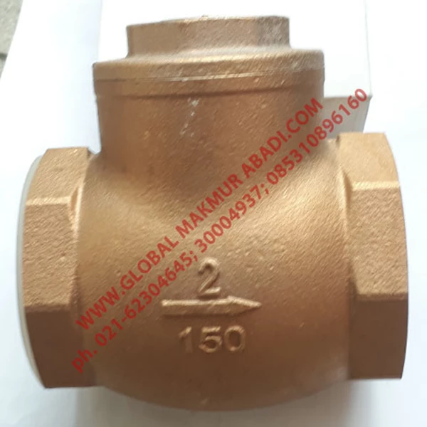 GALA BRONZE SWING CHECK VALVE SCREW CLASS 150 KUNINGAN | Global Makmur ...