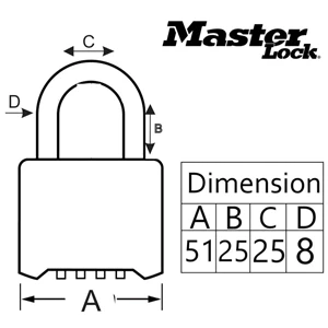 Master Lock Gembok Kode Tipe 175D | Home Sweet Home