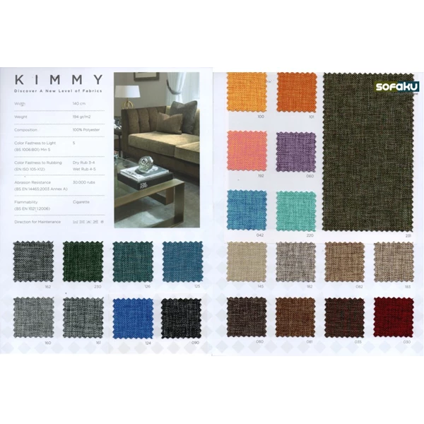 Kimmy Ateja Fabric Kain Upholyster Kain Jok Sofa Fabric Tebal | Kings ...