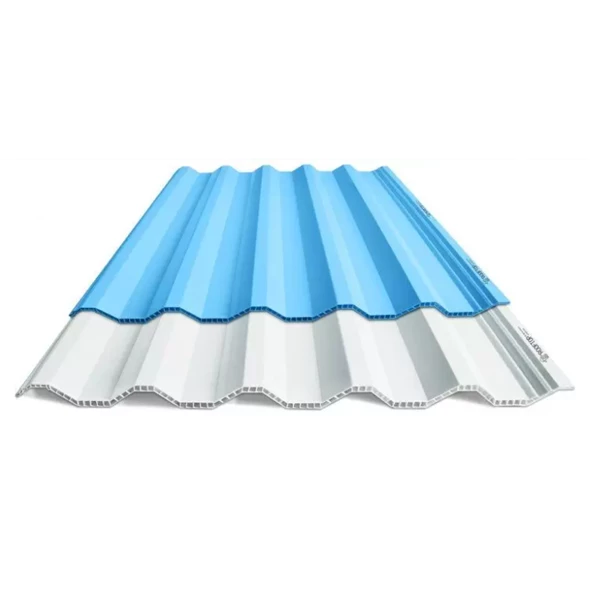 Atap Rooftop uPVC 12mmx770mm Atap uPVC Rooftop Warna Putih dan Biru ...