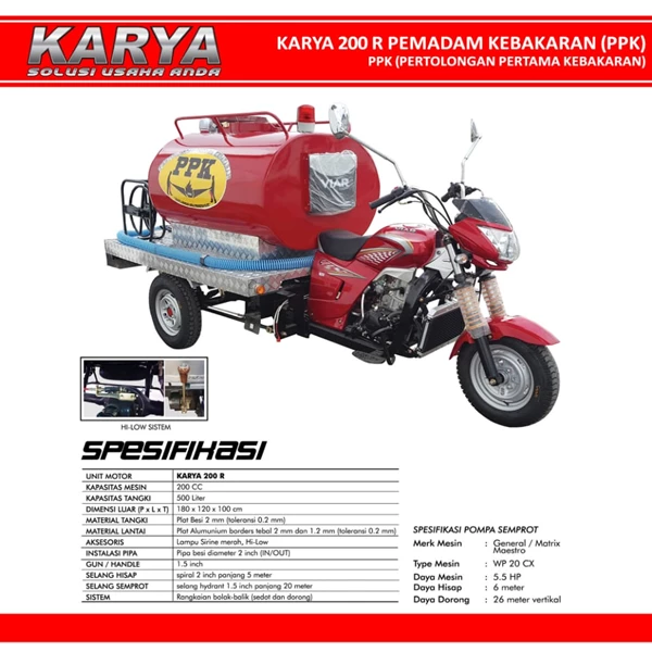 Sepeda Motor Karya 200 R Pemadam Kebakaran | Sinar Mas Jaya