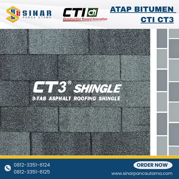 ATAP BITUMEN CTI CT3 DENGAN PEMASANGAN YANG MUDAH | Sinar Panca Utama