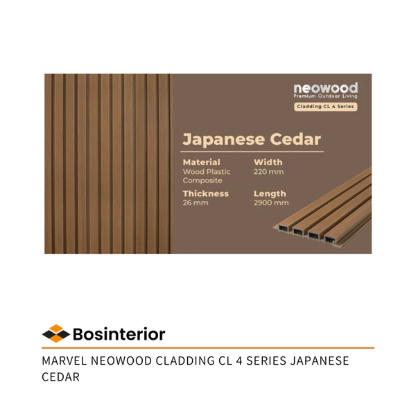 Lantai Wpc Marvel Neowood Cladding CL 4 Series Japanese Cedar | Kikayu ...