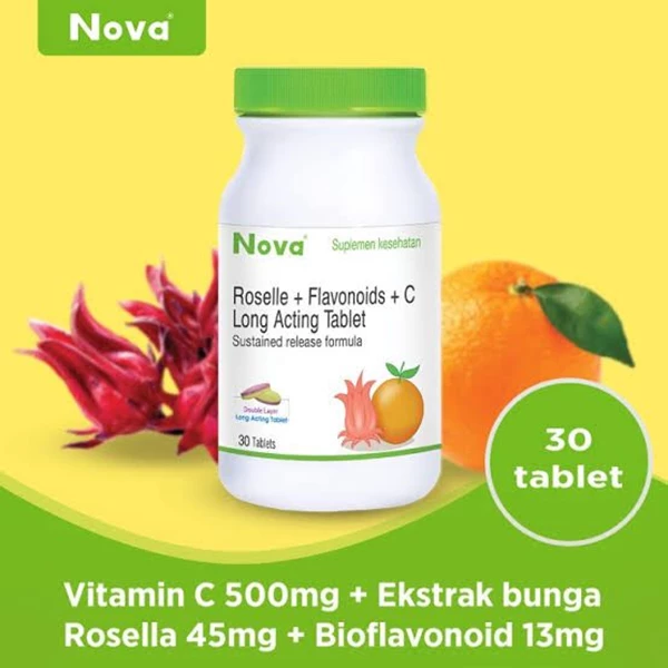 Roselle + Flavonoids + C Long Acting (Sedia Tablet ; 30 Tab / Box ...