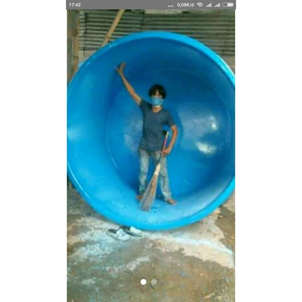 Bak Fiber Bulat Diameter 200X110 Cm + Dudukan 3454 Liter | Licostar