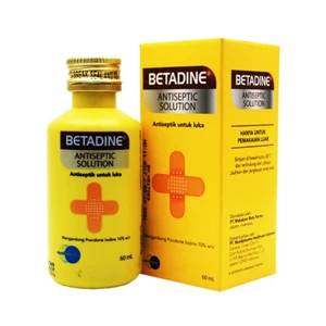 BETADINE SOLUTION 60MLX 48 BOTOL | Jaya Utama Santikah