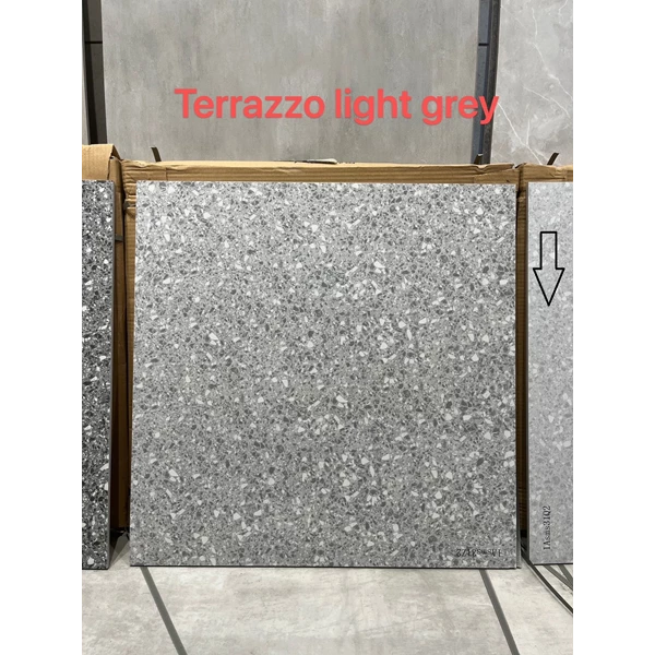 COVE GRANIT TERAZZO DARK GREY COFFEE DAN GREY MATT 60X60 | Megah Keramik