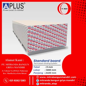 Gypsum Aplus Tebal 9 mm | Mitranda Bangun Griya Mandiri