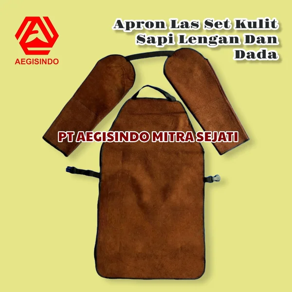 Apron Las DADA dan LENGAN Kulit Sapi Warna Coklat - PT. Aegisindo Mitra ...