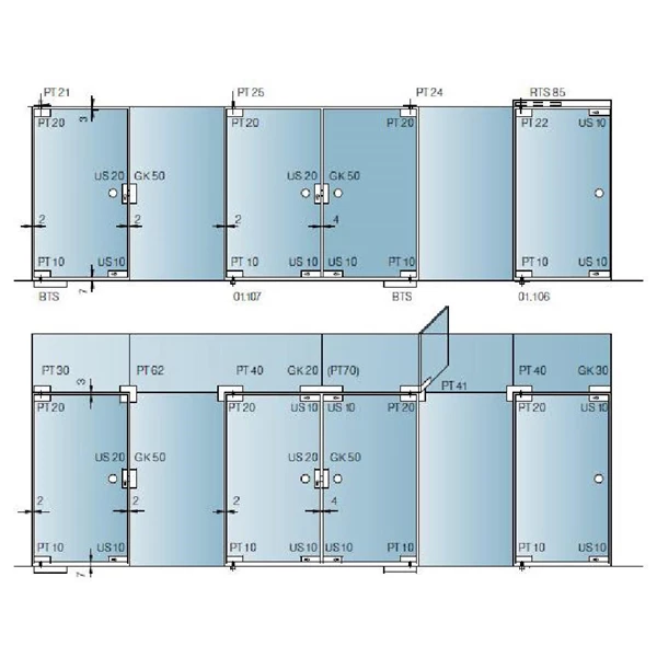 Patch Fitting Pintu Kaca PT 10 Bottom Patch Fitting PT 10 Dekkson ...