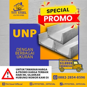 Besi Kanal UNP / U-Channel / Kanal-U / Profil-U | Titi Steel